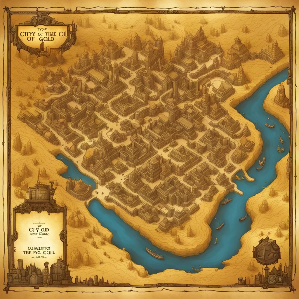 Map to the city of gold - AI Generated Artwork - NightCafe Creator