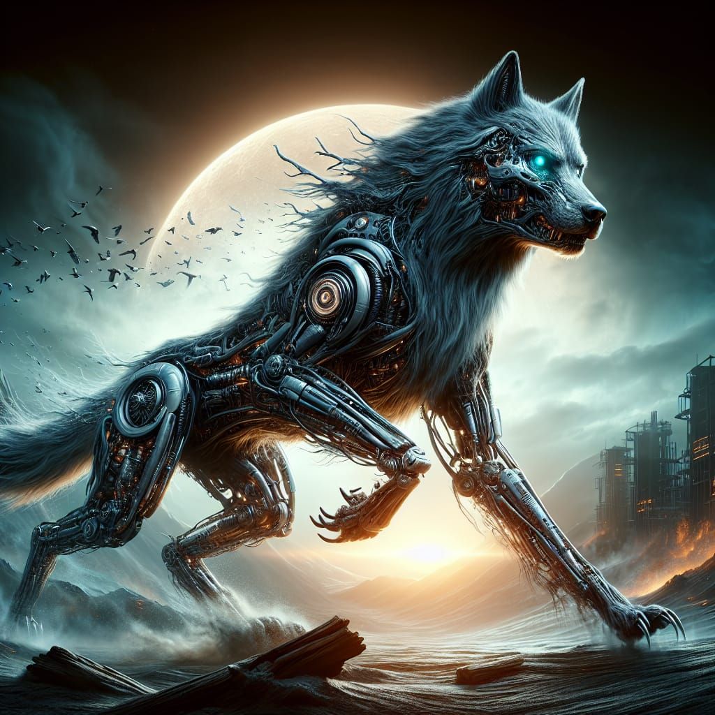 Cyberwolf - AI Generated Artwork - NightCafe Creator