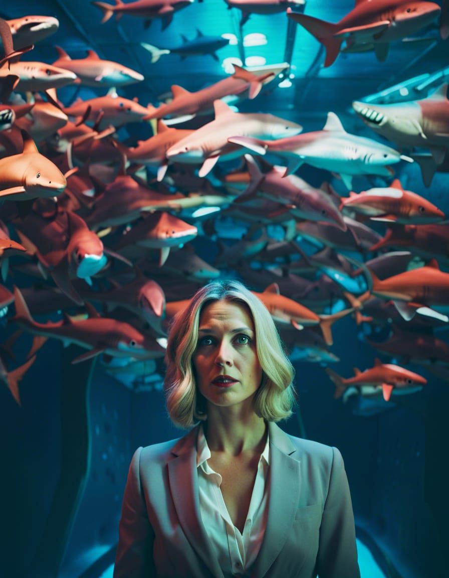 Don't be afraid. They've said. It's just a shark tank. - AI Generated Artwork - NightCafe Creator