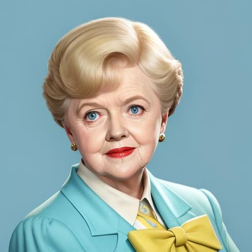 Jessica fletcher in pastel blue and yellow - AI Generated Artwork ...