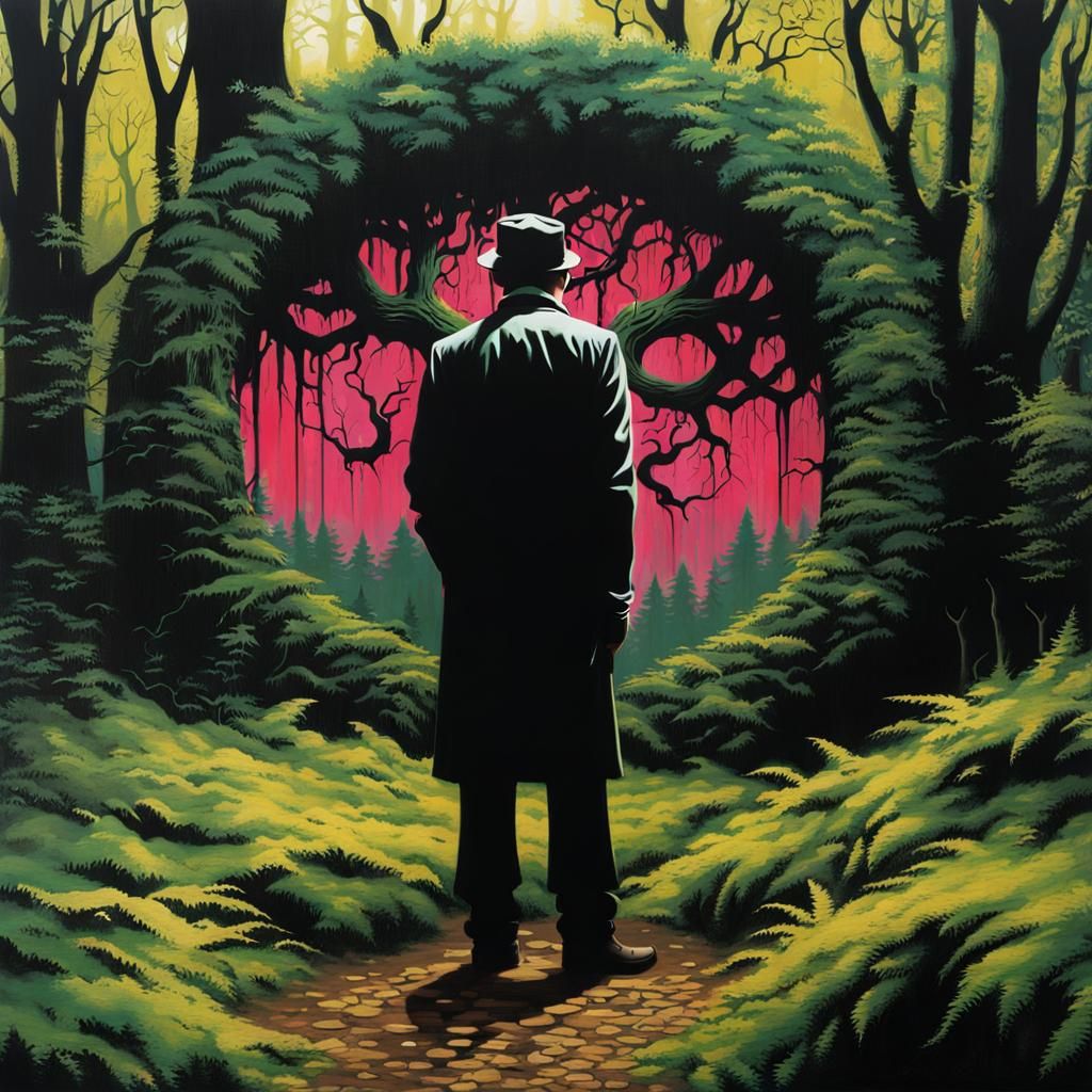 Eldritch forest, graffiti art, masterpiece by Banksy - AI Generated ...