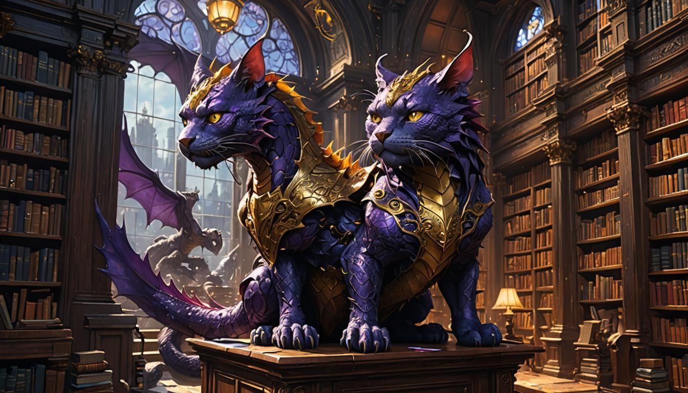 Guardian of the library. - AI Generated Artwork - NightCafe Creator
