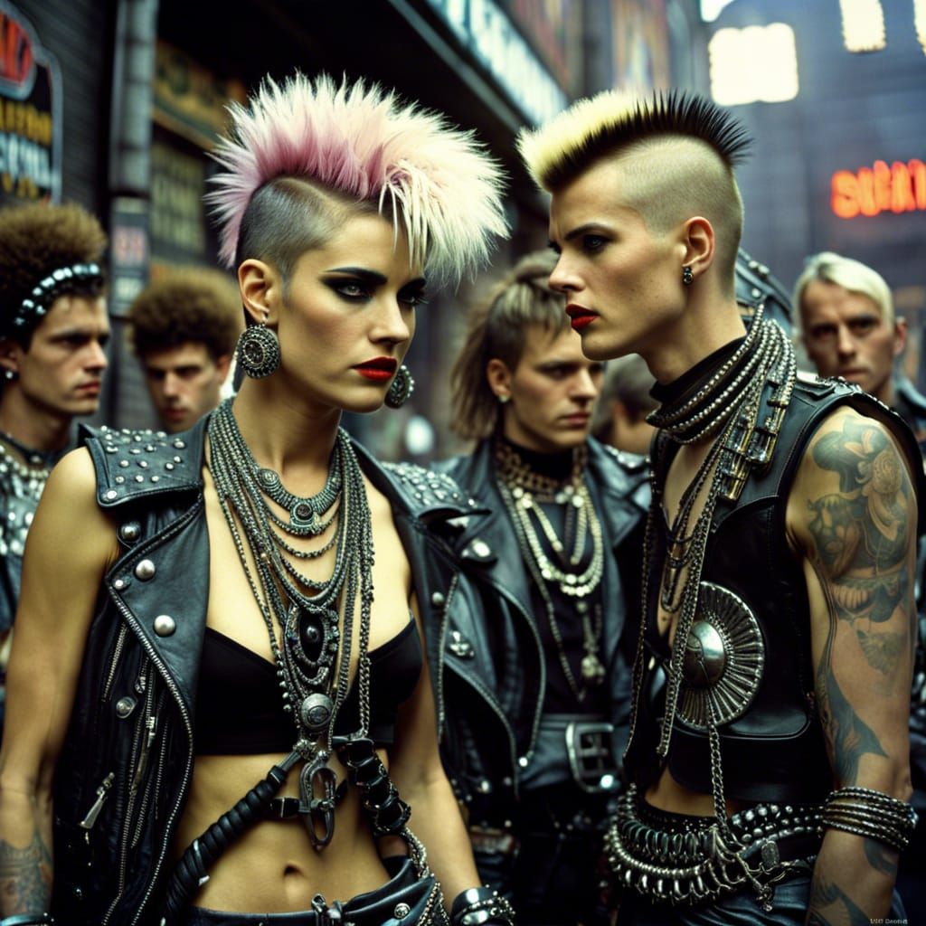 1980’s London punk scene - AI Generated Artwork - NightCafe Creator