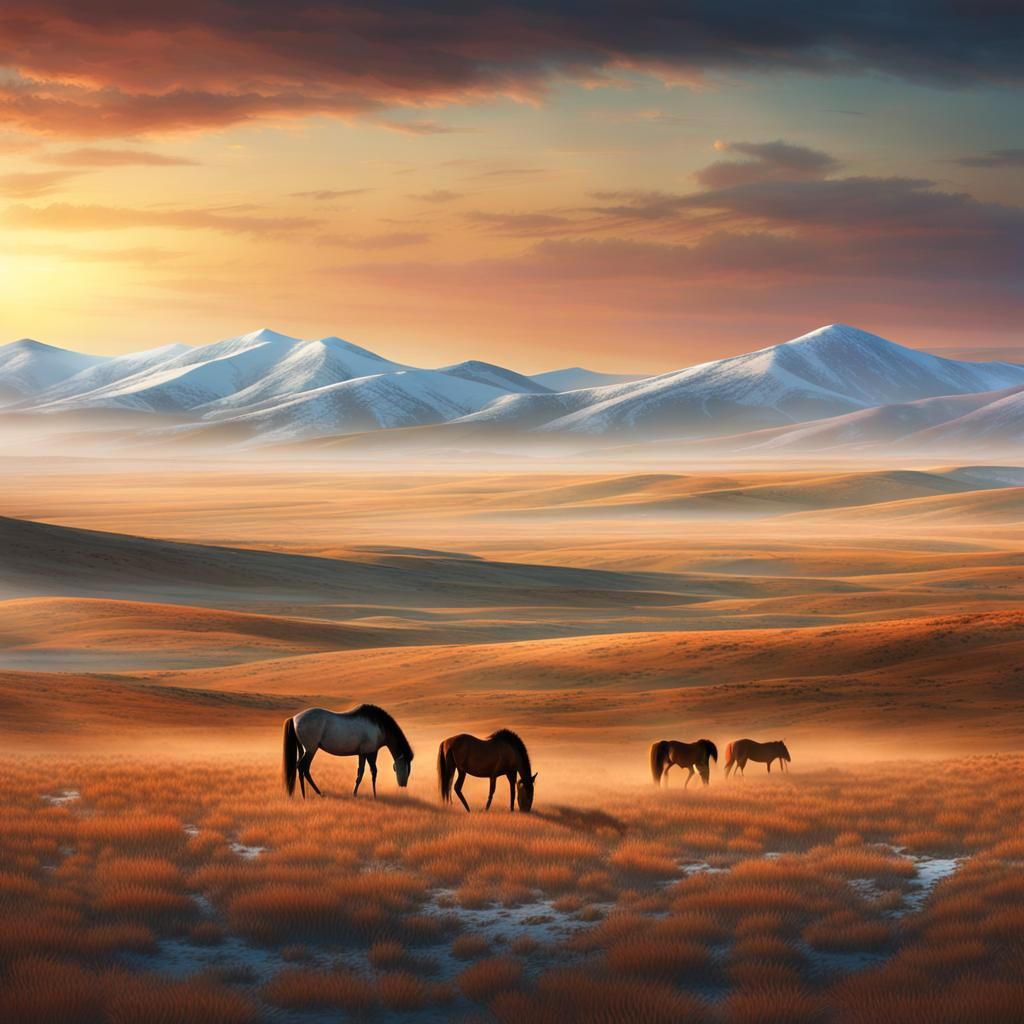 Early spring landscape - AI Generated Artwork - NightCafe Creator