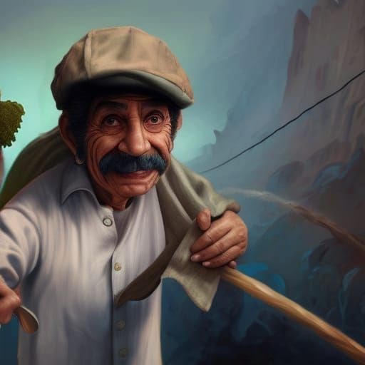 Don Ramon vacation selfie - AI Generated Artwork - NightCafe Creator