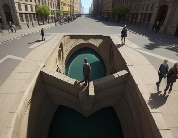 The Crevasse by Edgar Mueller, Trompe-l'oeil illusion, sidewalk ...