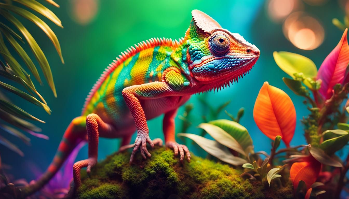 Lux, trying to be invisible in his terrarium - AI Generated Artwork ...