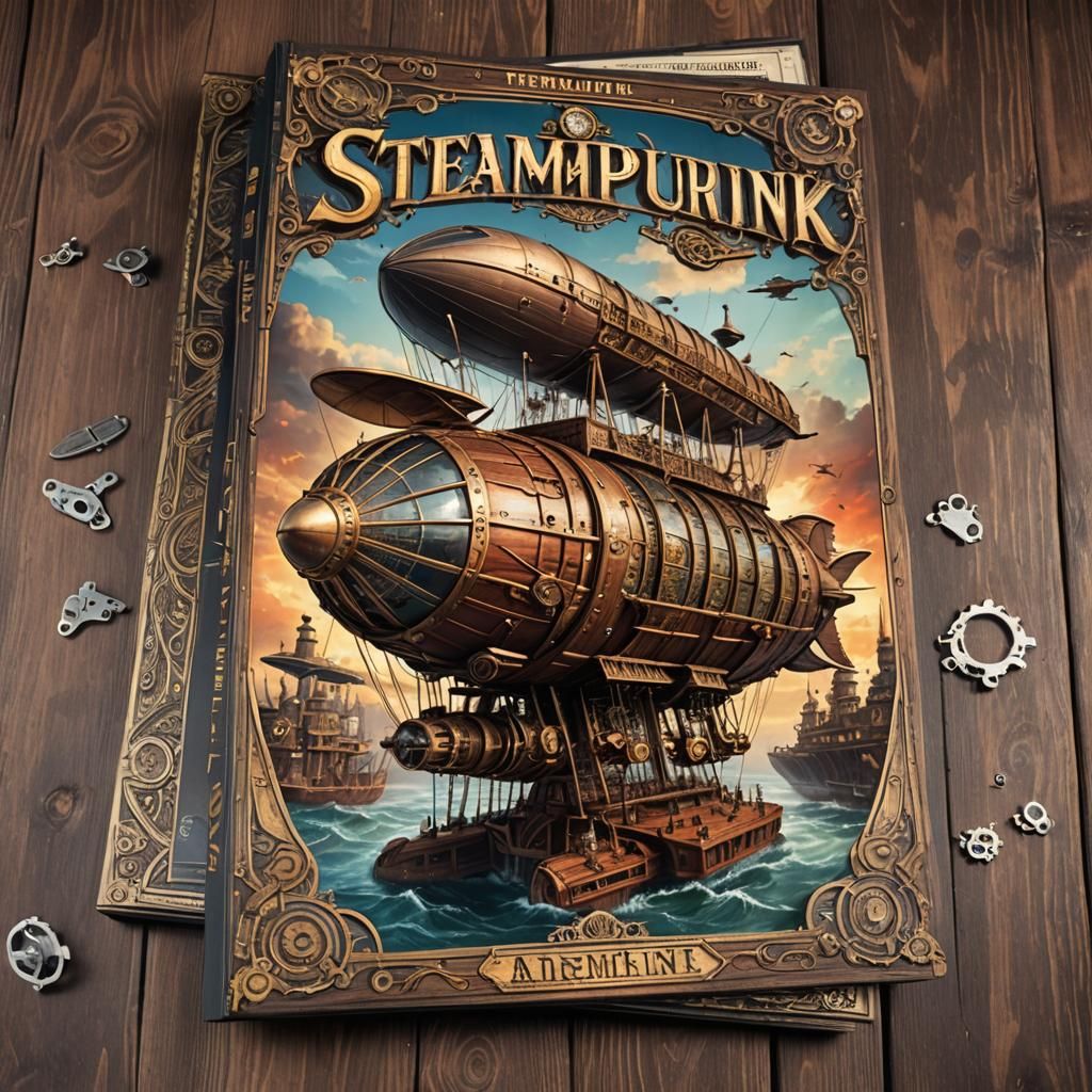 Steampunk Airship magazine - AI Generated Artwork - NightCafe Creator