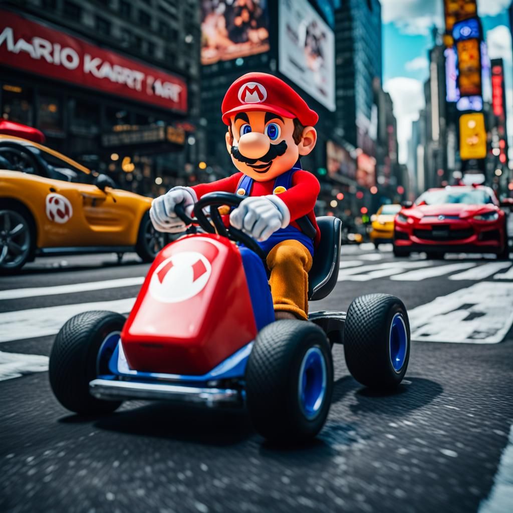 Mario Kart In New-York #1 - AI Generated Artwork - NightCafe Creator