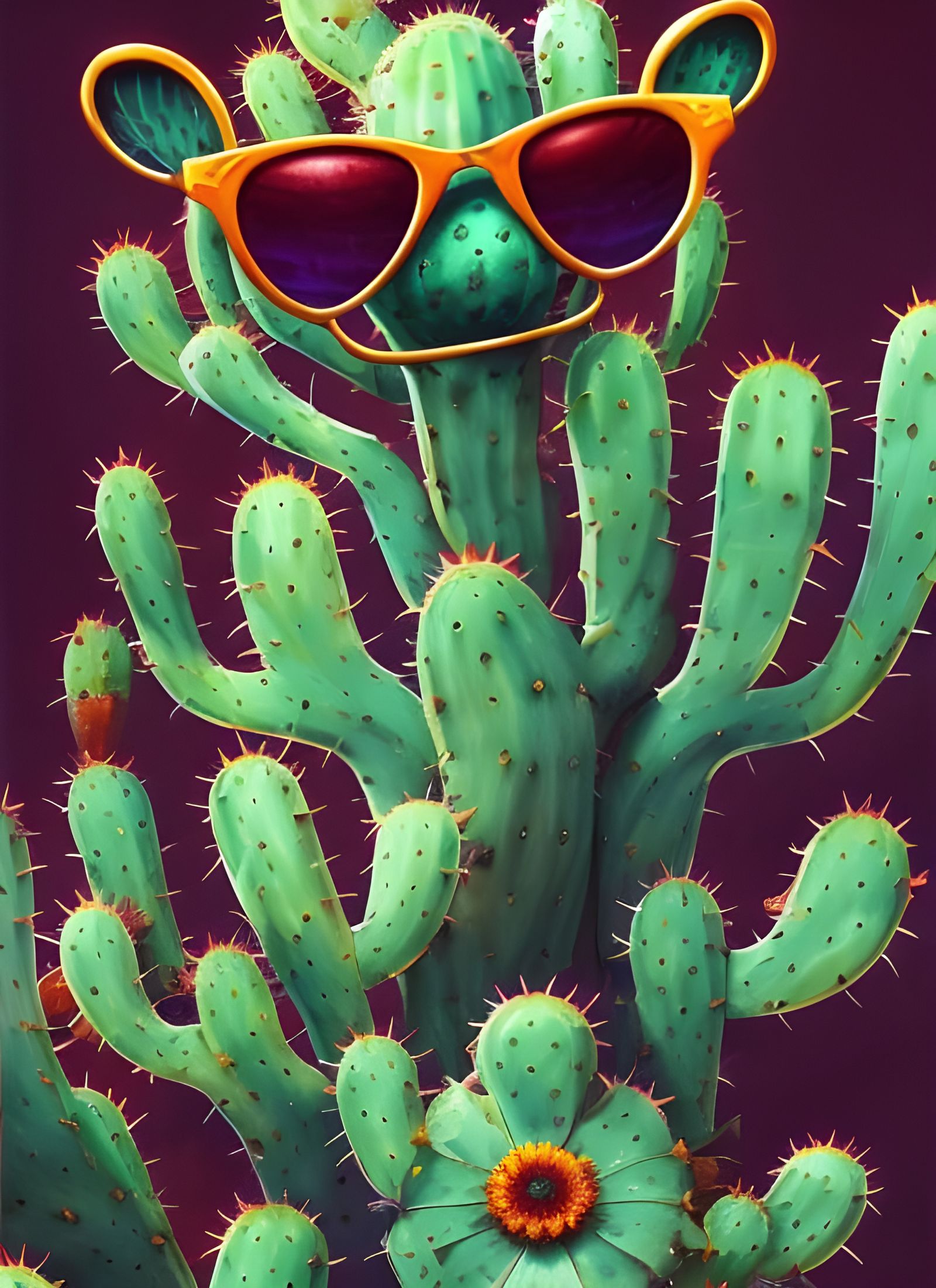 Cactus Guy - AI Generated Artwork - NightCafe Creator