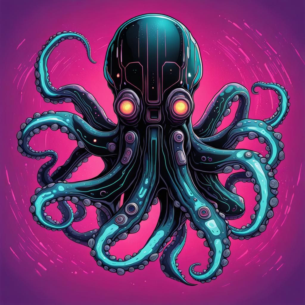 A robotic octopus - AI Generated Artwork - NightCafe Creator