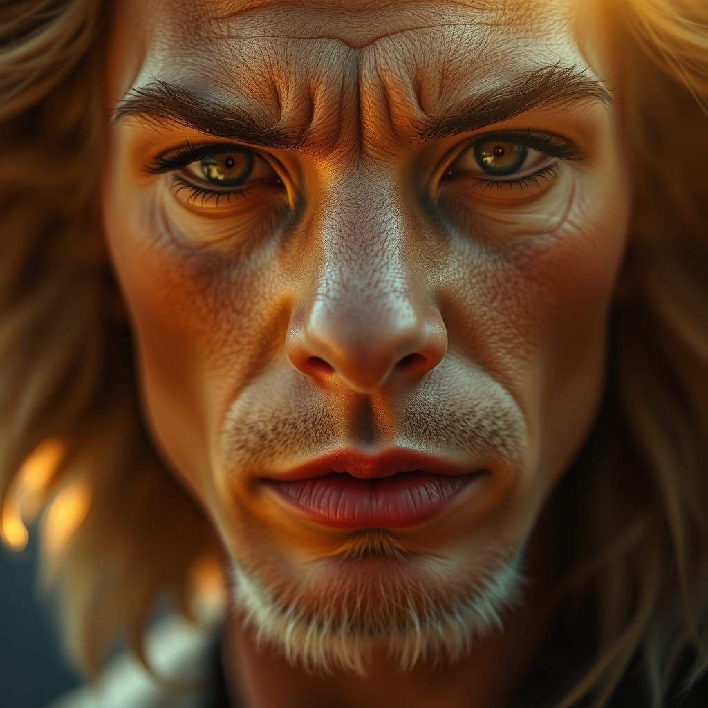 Unreal face - Cinematic Portrait in Soft Golden Light