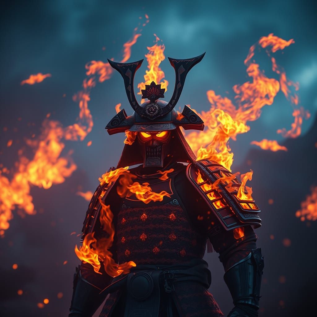 Emperor Daiken - Surreal Samurai Inferno in Dark Fantasy Lan...