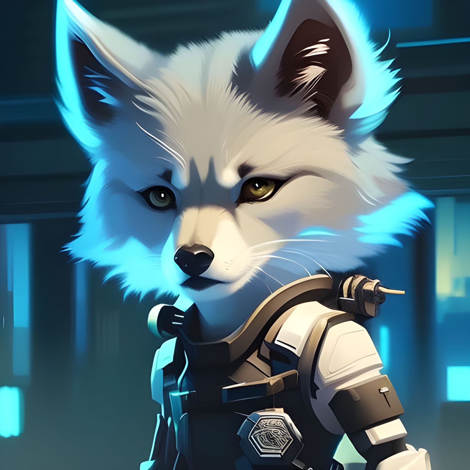 Cyberpunk Wolf - AI Generated Artwork - NightCafe Creator
