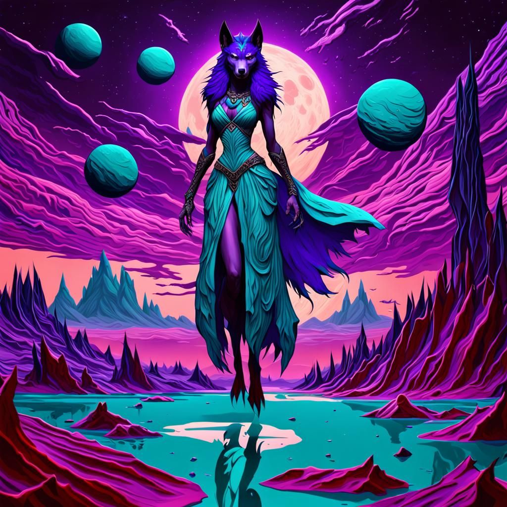 Werewolf princess - AI Generated Artwork - NightCafe Creator
