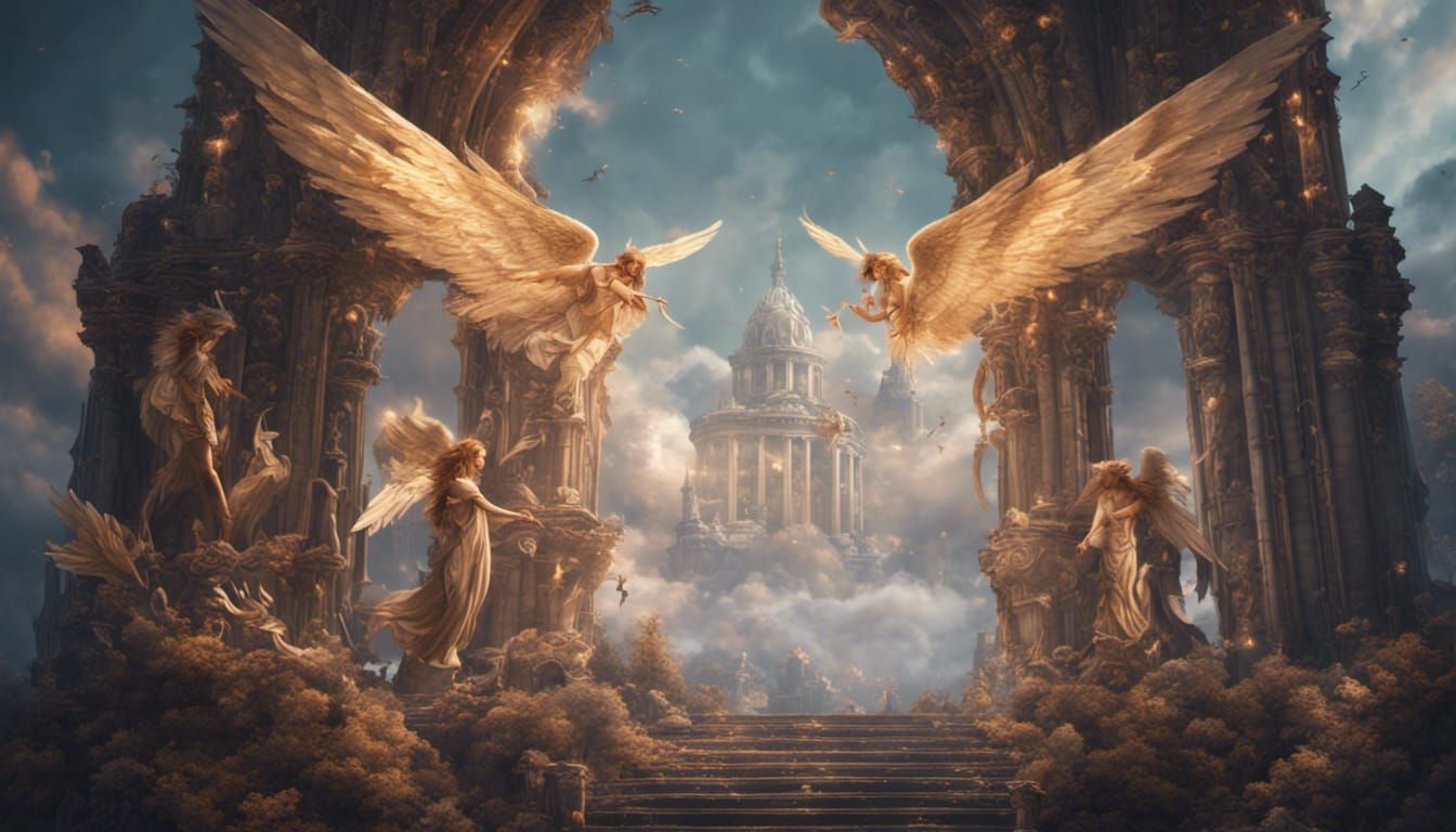 angels in heaven - AI Generated Artwork - NightCafe Creator