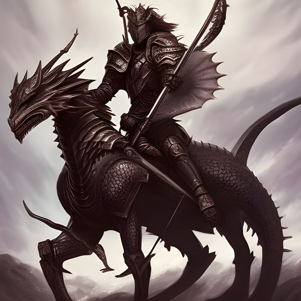 Knight on Dragon - AI Generated Artwork - NightCafe Creator