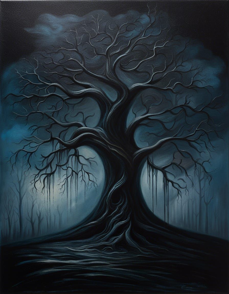 Gothic Tree - AI Generated Artwork - NightCafe Creator