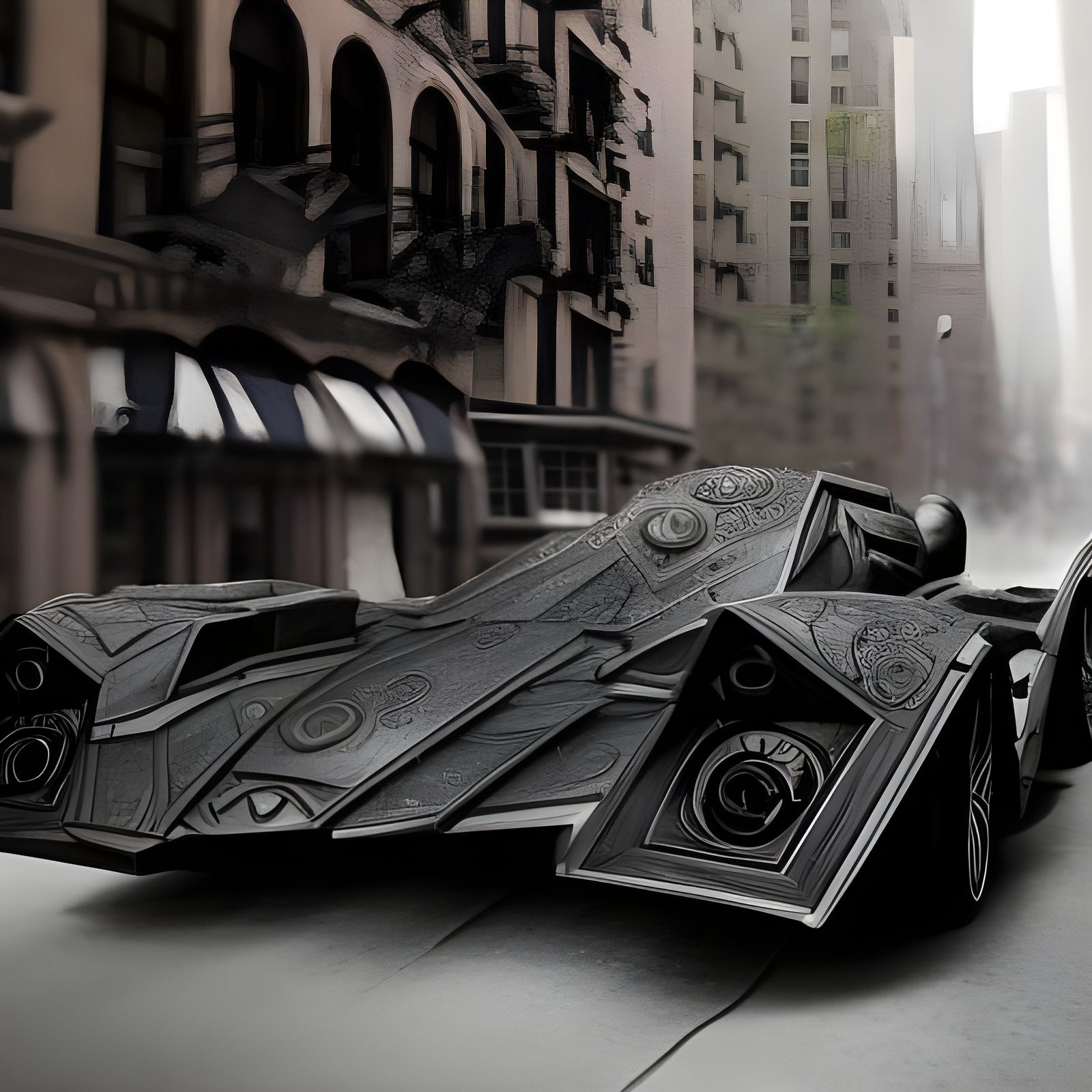 Classic Batmobile - AI Generated Artwork - NightCafe Creator