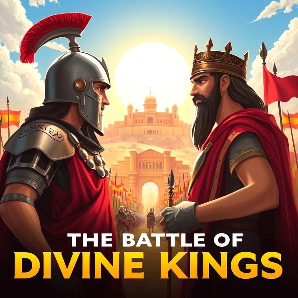 Epic Anime Battle of Divine Kings in a Biblical La... - AI Art