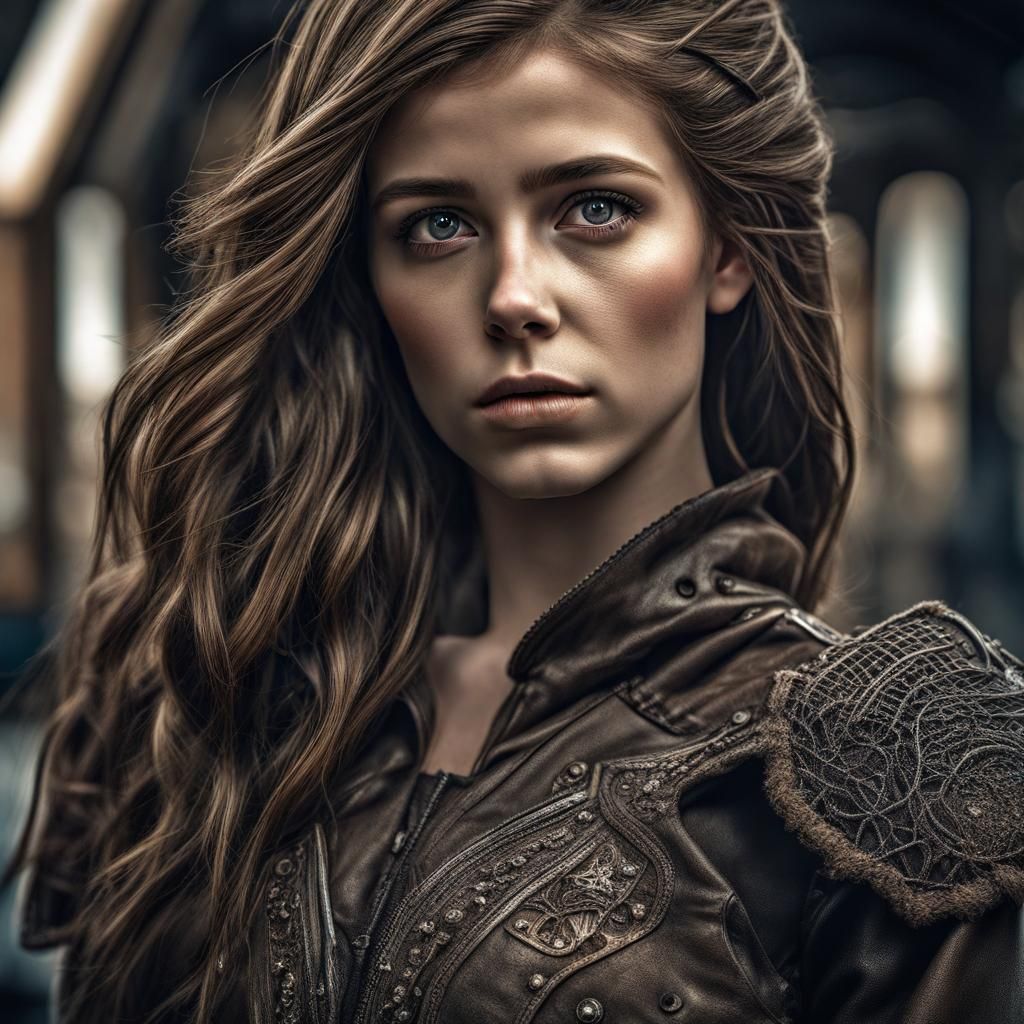 Dystopian american princess brown hair - AI Generated Artwork ...