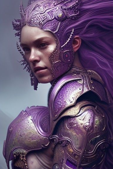 Purple Shining Armour - AI Generated Artwork - NightCafe Creator