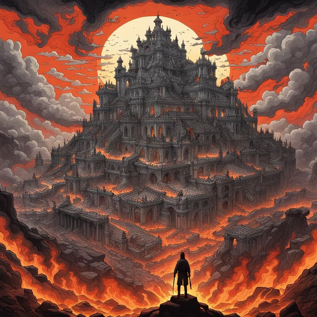 Hell castle - AI Generated Artwork - NightCafe Creator