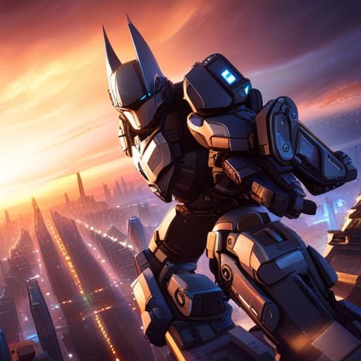 Batman Arkham knight Mecha - AI Generated Artwork - NightCafe Creator