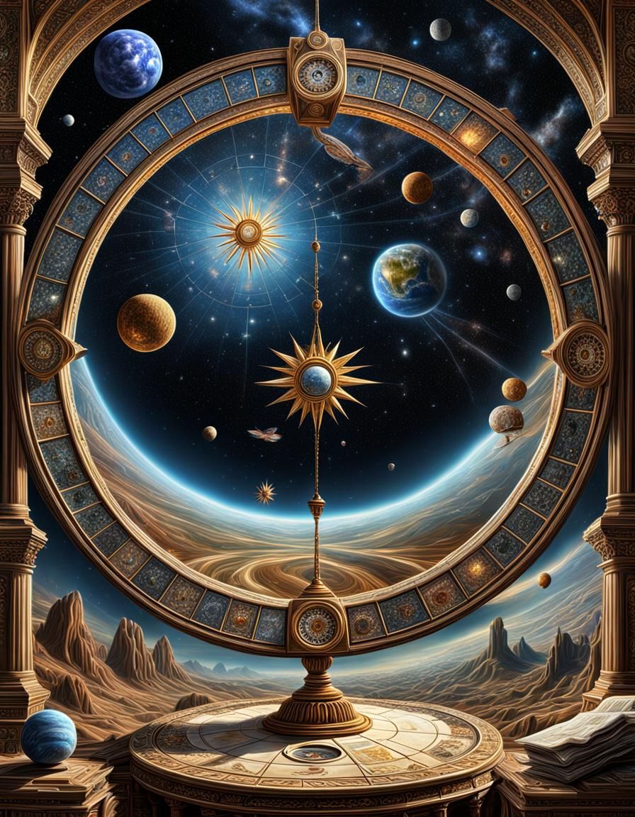 surrealist painting Astrology of Destiny and Freedom vs. destiny ...
