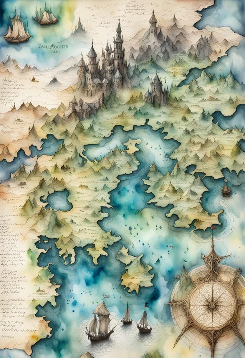 Fantasy map - AI Generated Artwork - NightCafe Creator