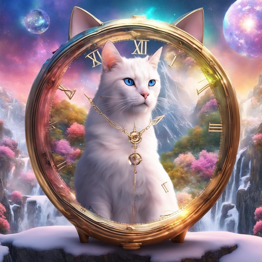 Enchanted Asian Man with Cat Ears and Unicorn Elem... - AI Art