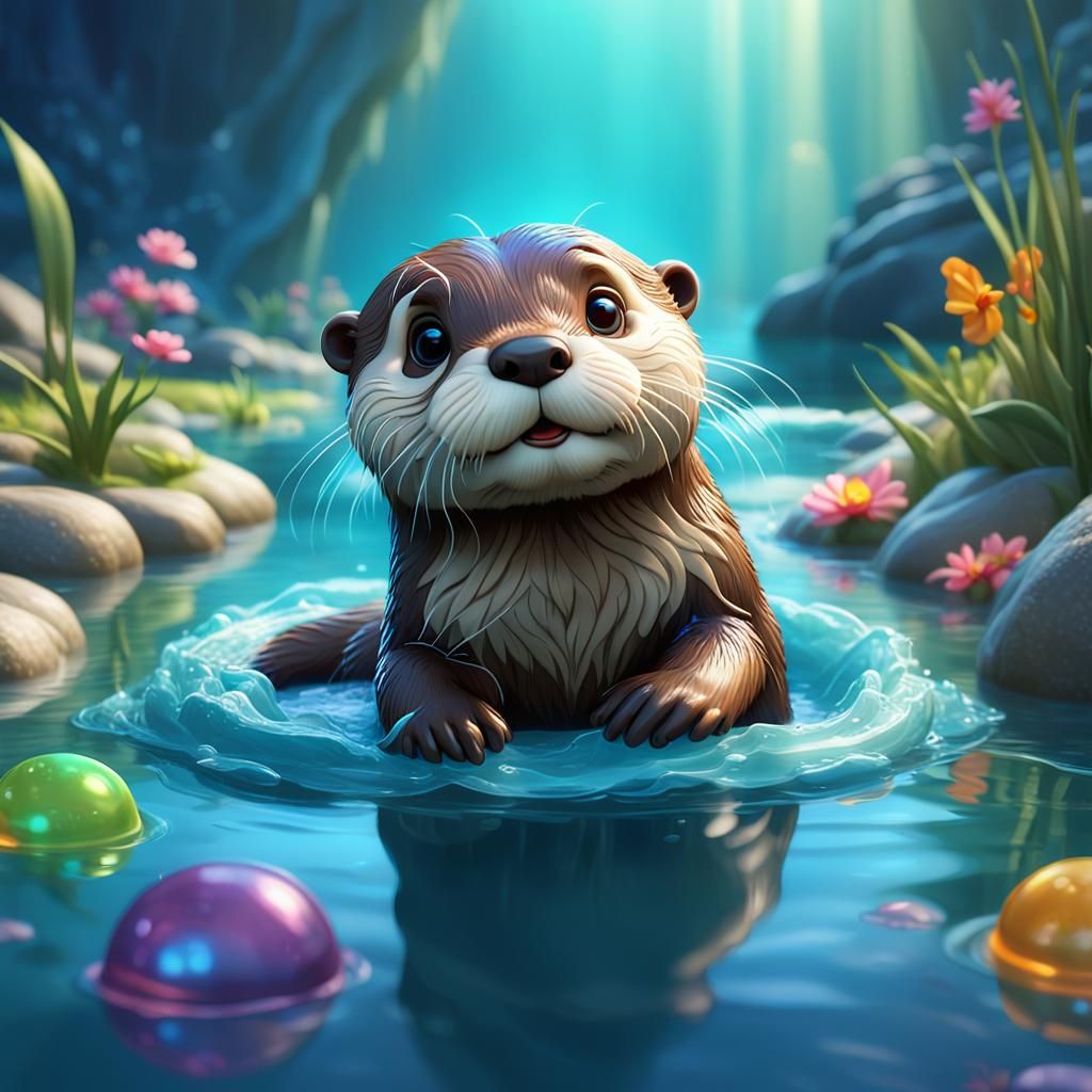 A dreamy otter - AI Generated Artwork - NightCafe Creator