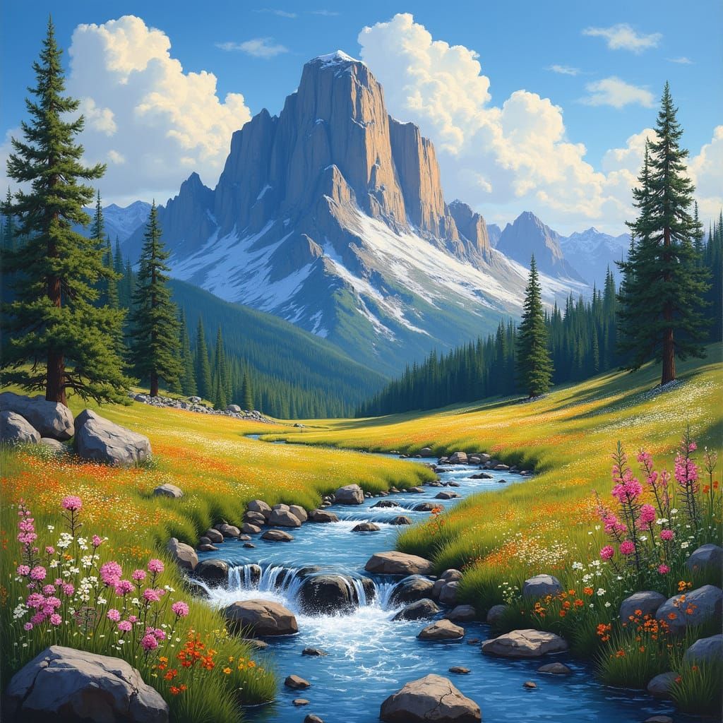 Bear Mountain, Lancer. Bob Ross painting