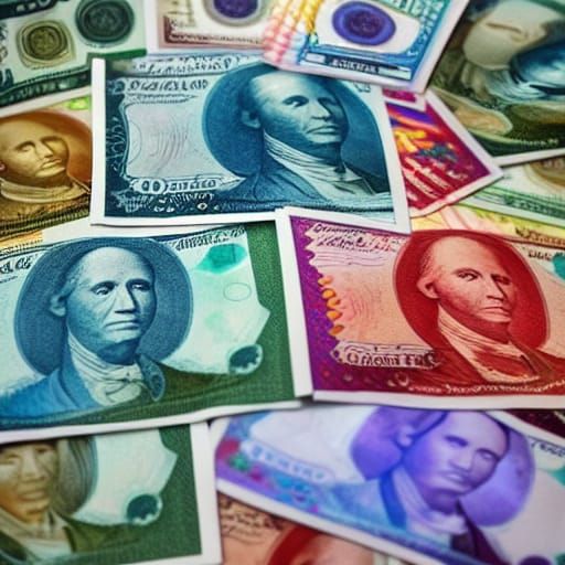 Paper currency from an imaginary country. - AI Generated Artwork ...
