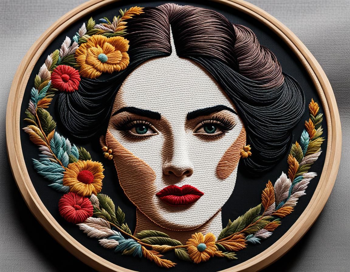 embroidery art - AI Generated Artwork - NightCafe Creator