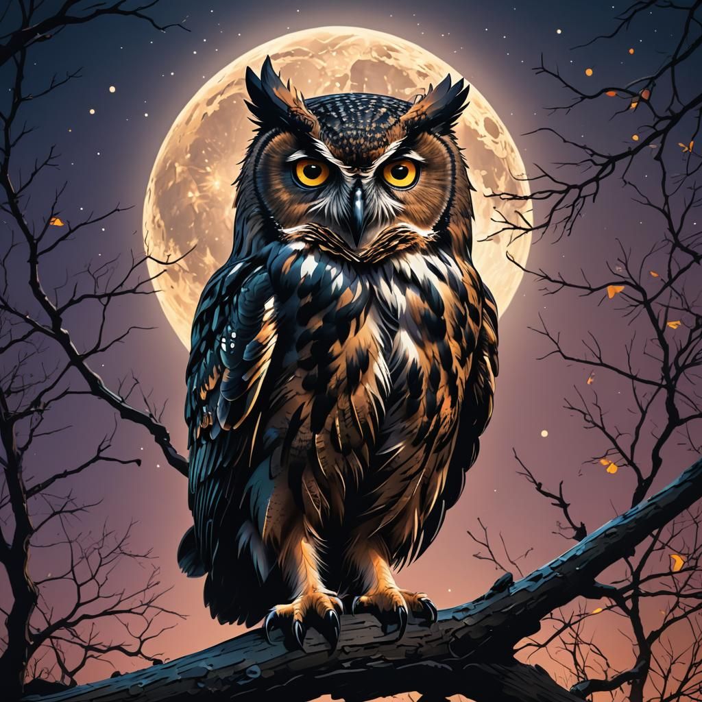 Another majestic owl - AI Generated Artwork - NightCafe Creator