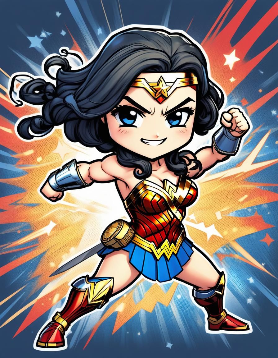 Chibi Wonder Woman - AI Generated Artwork - NightCafe Creator