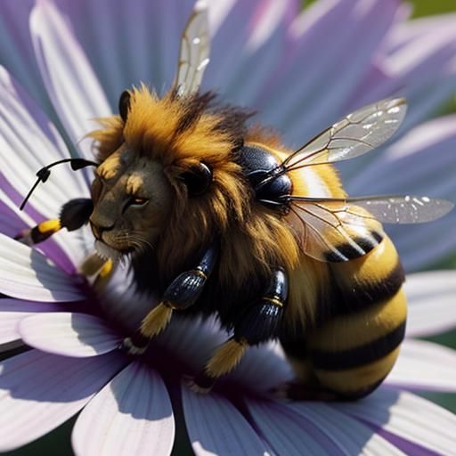bee lion - AI Generated Artwork - NightCafe Creator