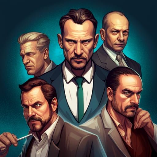 A group of magical fantasy mafia gangsters with strange and bizarre ...