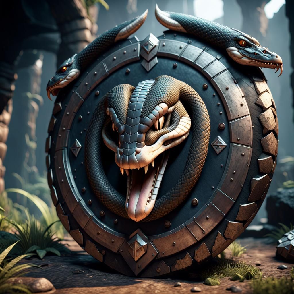snake shield - AI Generated Artwork - NightCafe Creator
