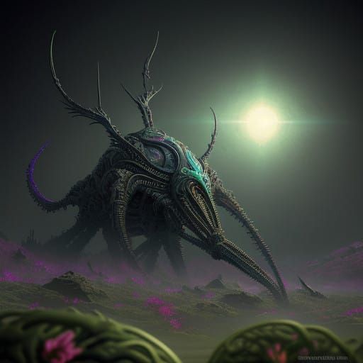 Surreal Biome Unveils Alien Landscape - AI Art