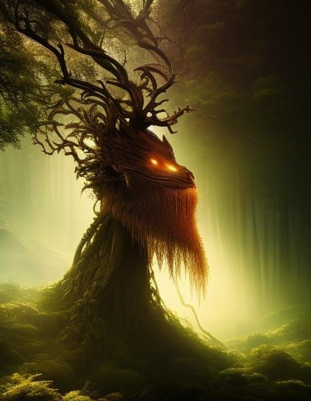 Treebeard in Spooky Forest - AI Generated Artwork - NightCafe Creator