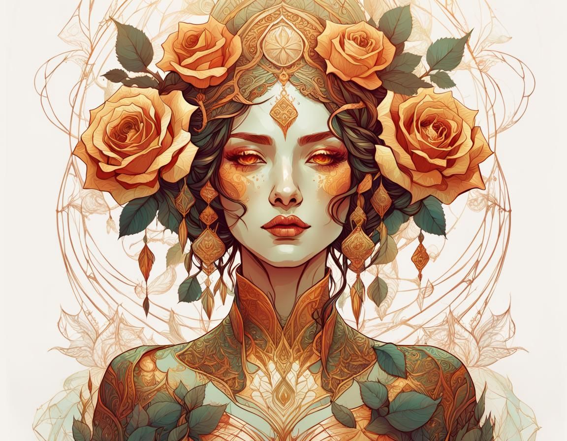 Lady rose - AI Generated Artwork - NightCafe Creator