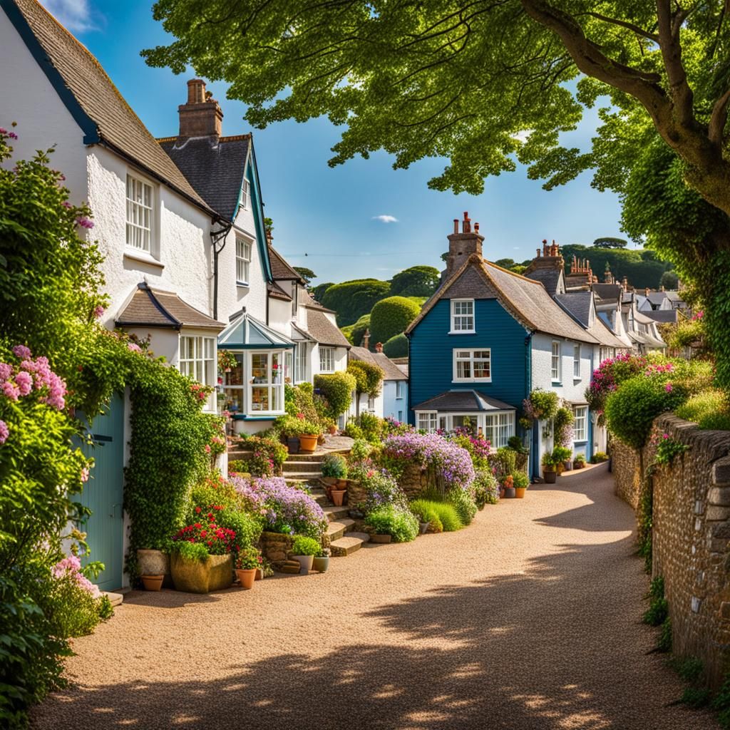 Devon village - AI Generated Artwork - NightCafe Creator