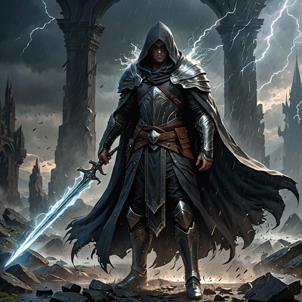 Hooded warrior - AI Generated Artwork - NightCafe Creator