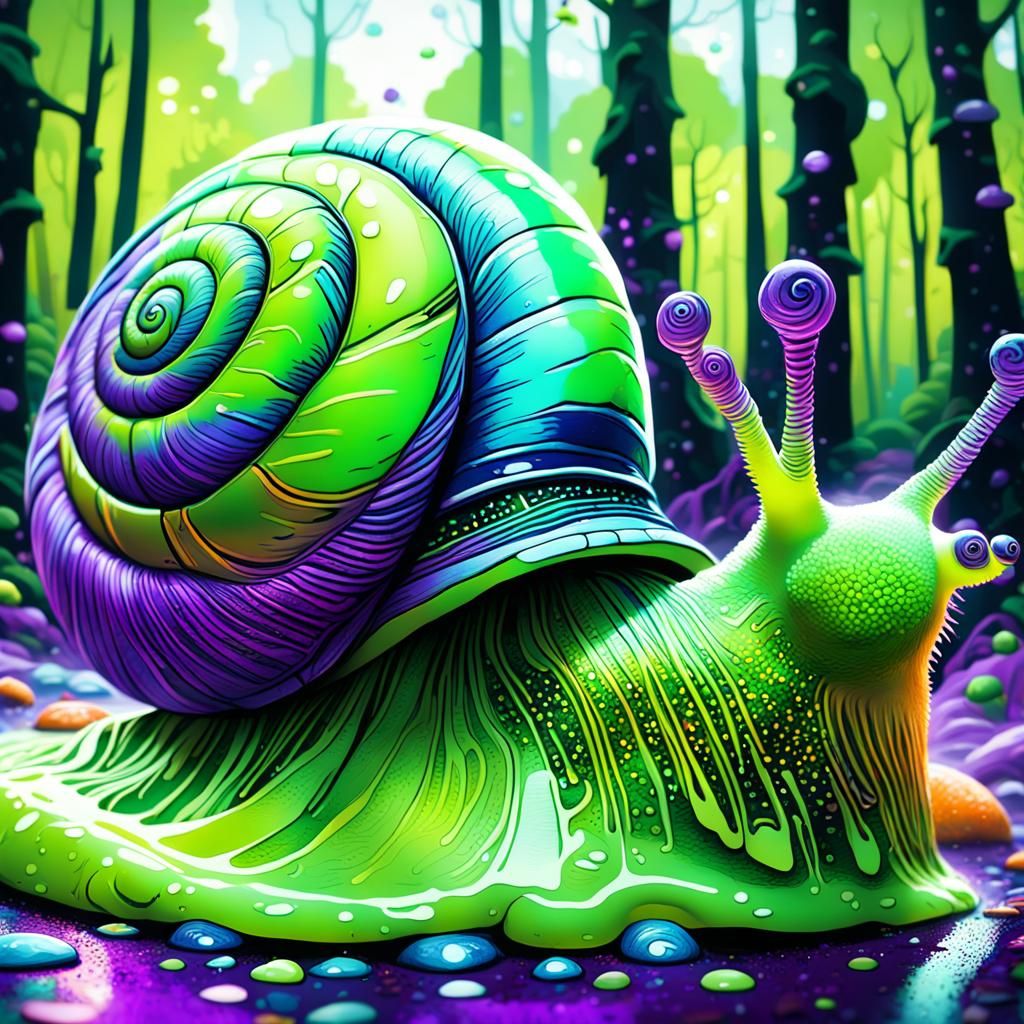 ACID MUTANT SNAIL - AI Generated Artwork - NightCafe Creator