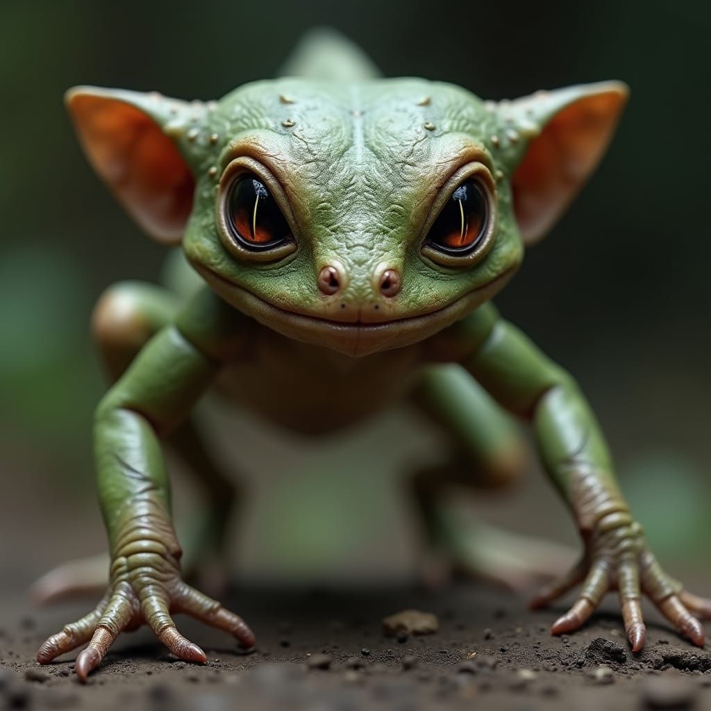 Intelligent, Bipedal Creature in Vivid Detail - AI Art