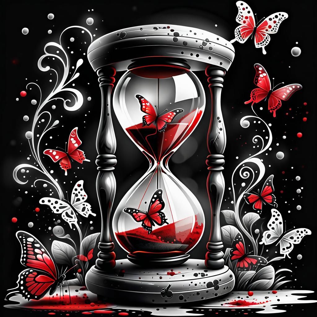 Butterfly Hourglass ⌛️ ♥️ - AI Generated Artwork - NightCafe Creator