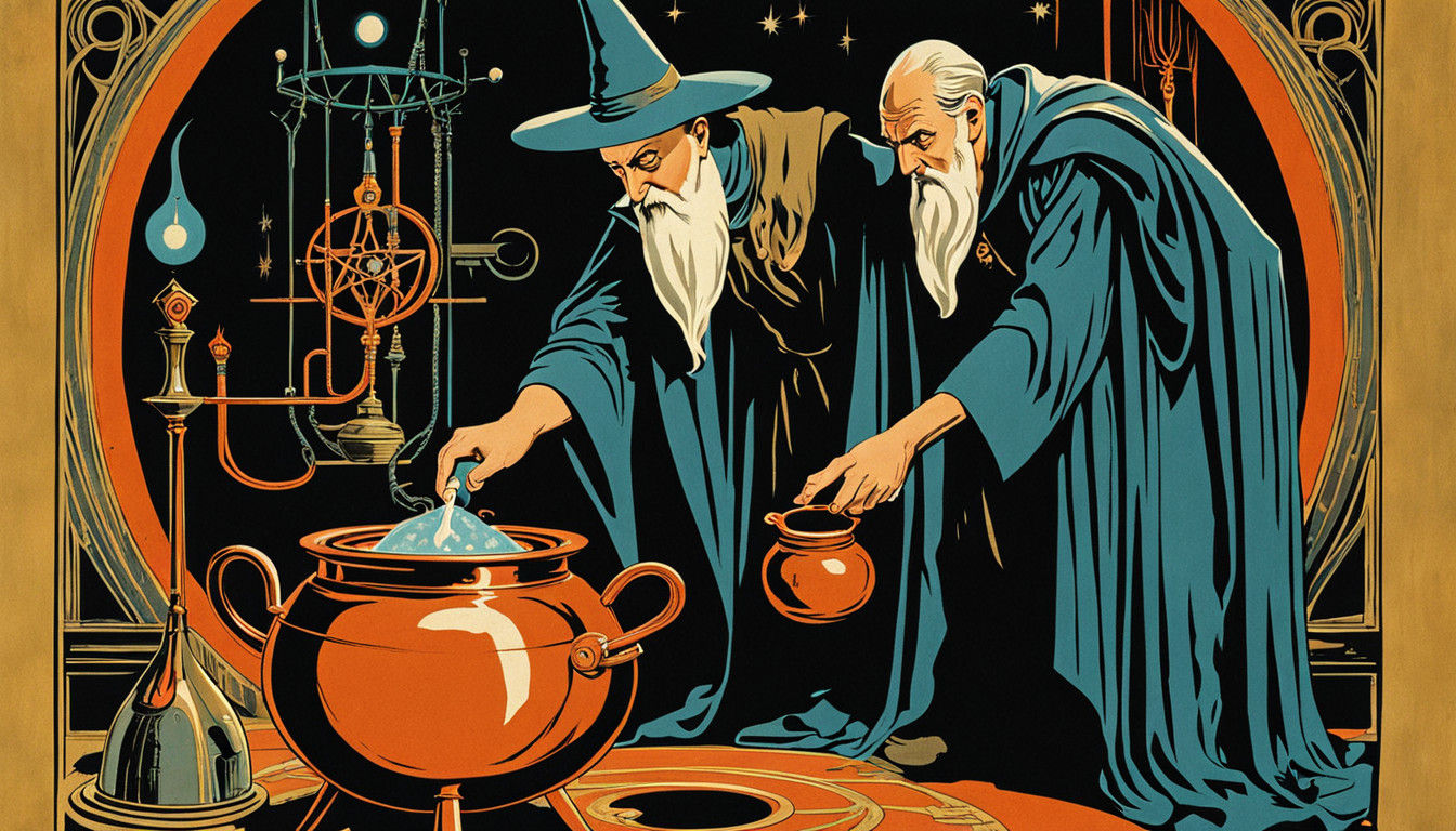 Wizard Merlin Sees the Future in His Earth-Toned L... - AI Art