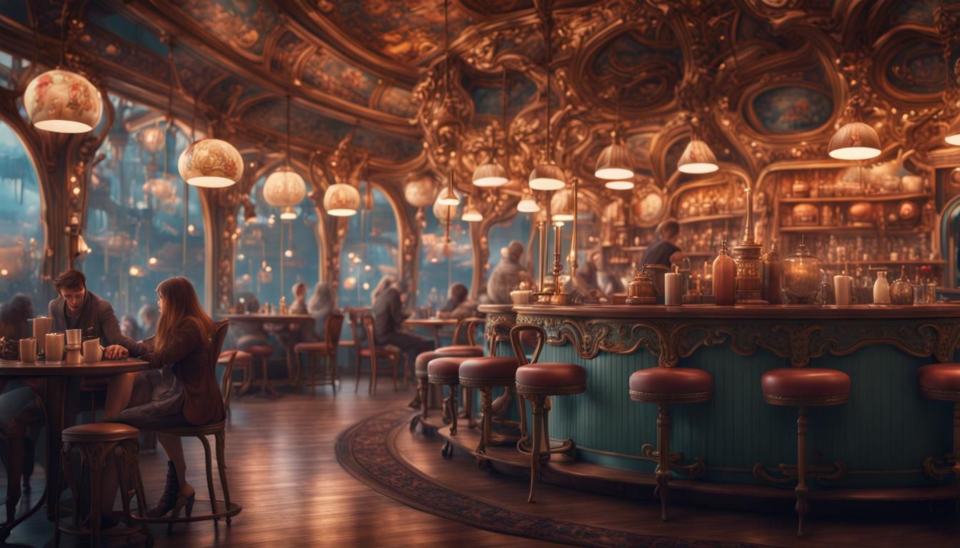 carousel cafe - AI Generated Artwork - NightCafe Creator